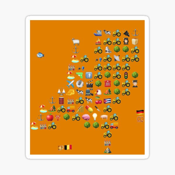 "Netherlands Emoji Map" Sticker by frigamribe88 | Redbubble
