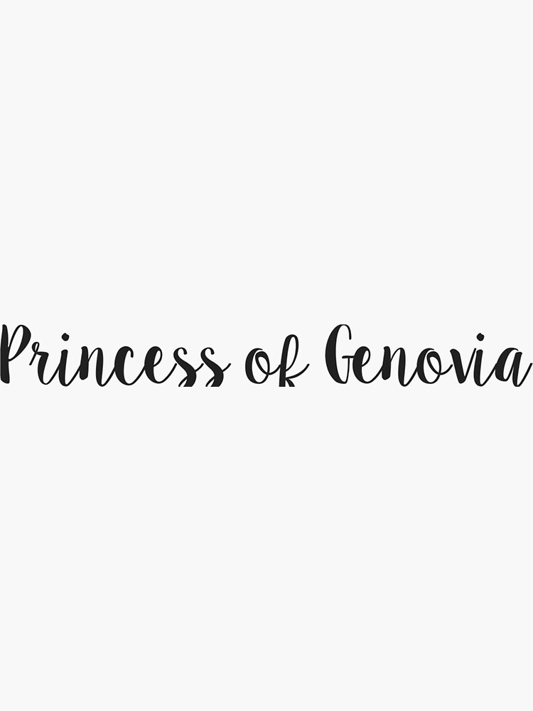 "Princess Of Genovia Sticker" Sticker for Sale by mireenri | Redbubble