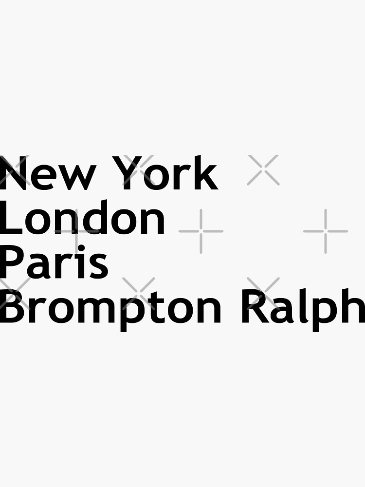New York London Paris Brompton Ralph Stickers sold by Mila | SKU 534878 ...
