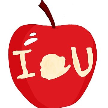 "BBC Sherlock- IOU Apple" Sticker for Sale by Alexis Cornett | Redbubble