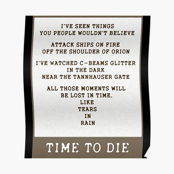 "Bladerunner - I'Ve Seen Things You People Wouldn'T Believe Sticker ...