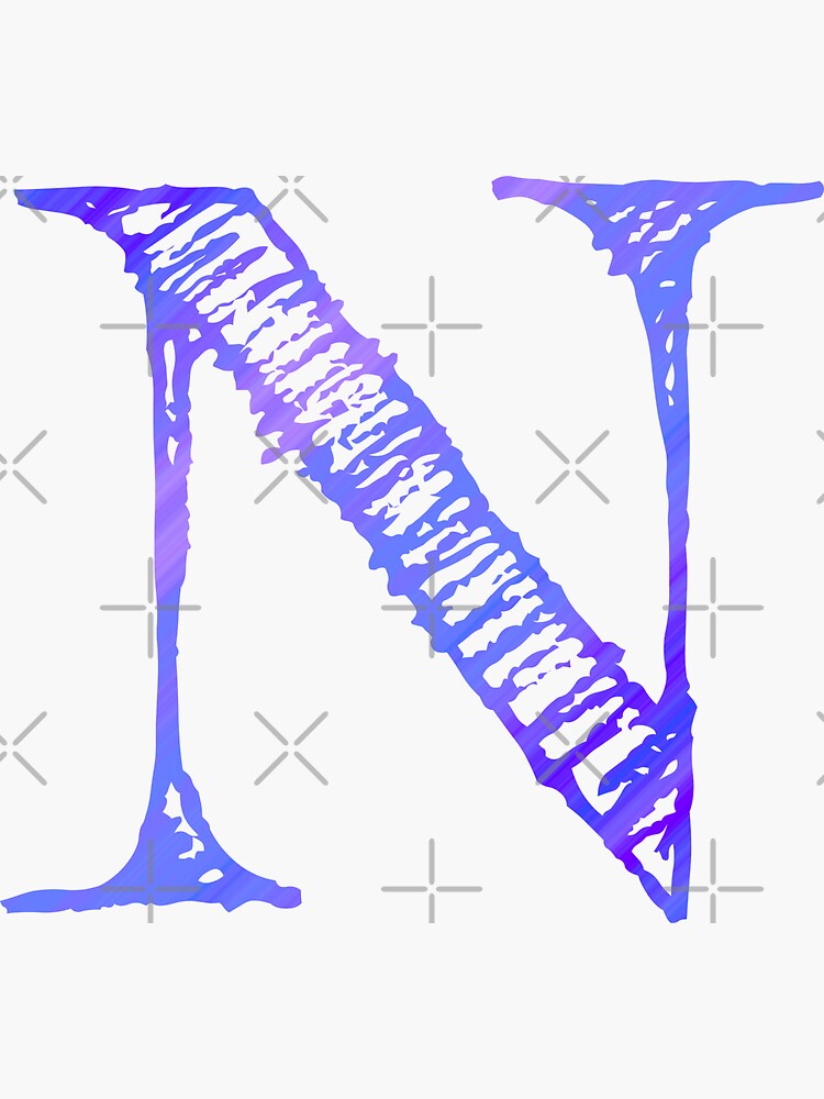 "Beautiful Letter N" Sticker by aQoxxi | Redbubble
