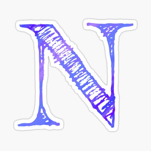 "Beautiful Letter N" Sticker by aQoxxi | Redbubble