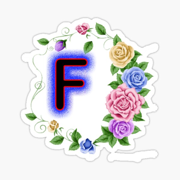 "F alphabet" Sticker for Sale by KOKO-World-Shop | Redbubble