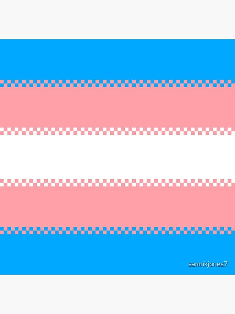"Pixel Transgender Flag" Sticker for Sale by samnkjones7 | Redbubble