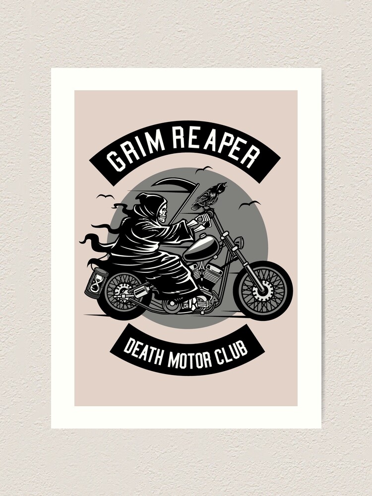 "Grim Reaper | Death Motorcycle Club" Art Print for Sale by ...
