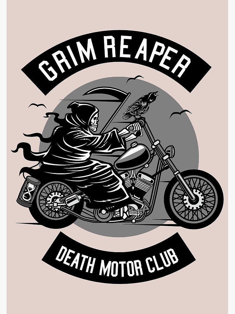 "Grim Reaper | Death Motorcycle Club" Art Print for Sale by ...