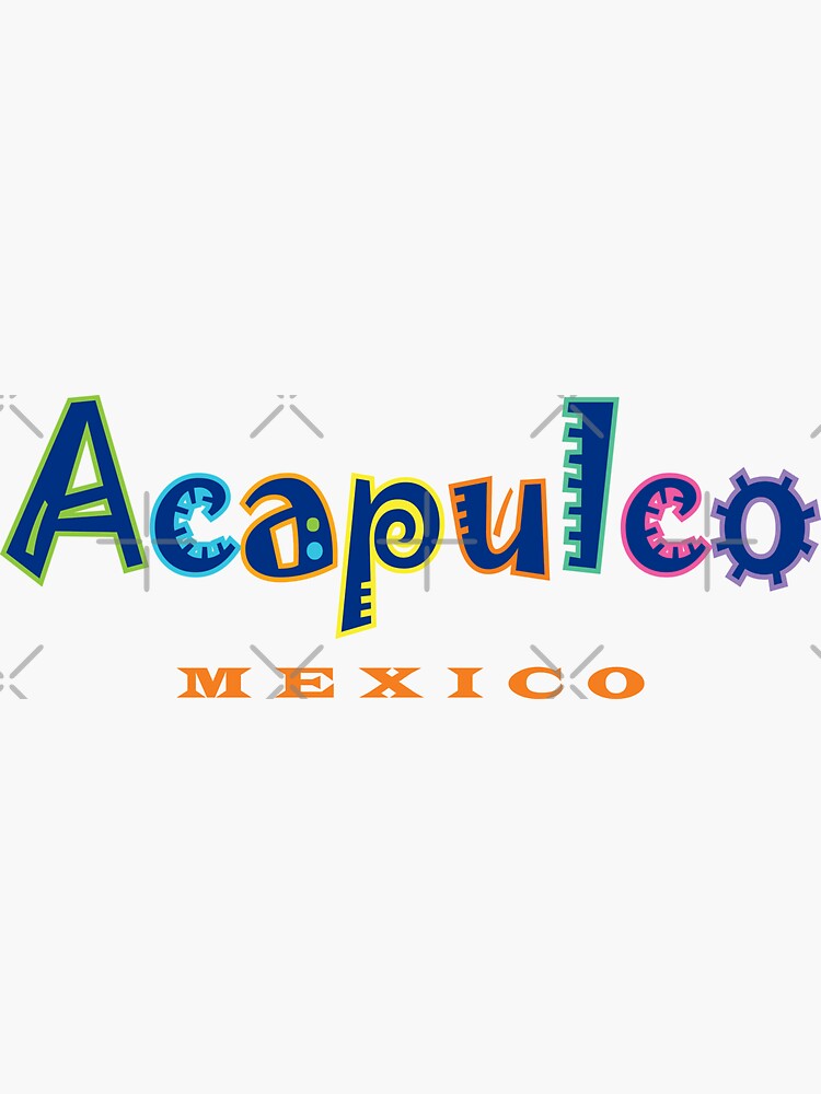 "Acapulco Mexico" Sticker by Futurebeachbum | Redbubble