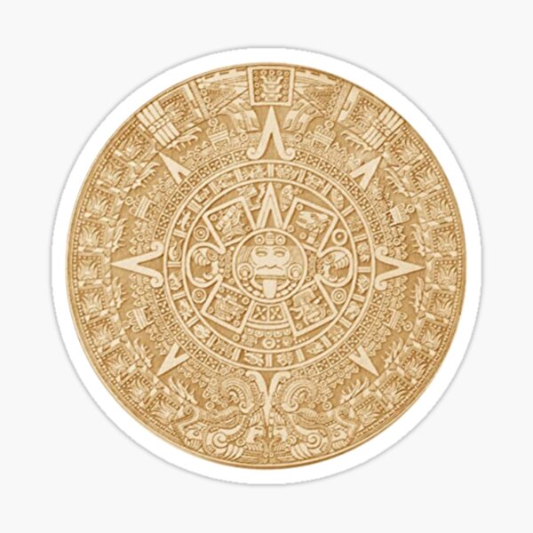 "Aztec Calendar Mexican Mayan" Sticker for Sale by Boum04 | Redbubble