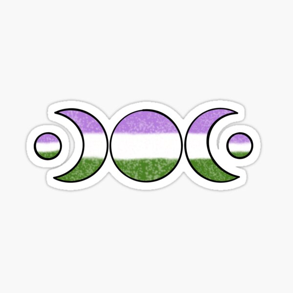 "Genderqueer Pride Witch Moons" Sticker for Sale by johannebaumart ...
