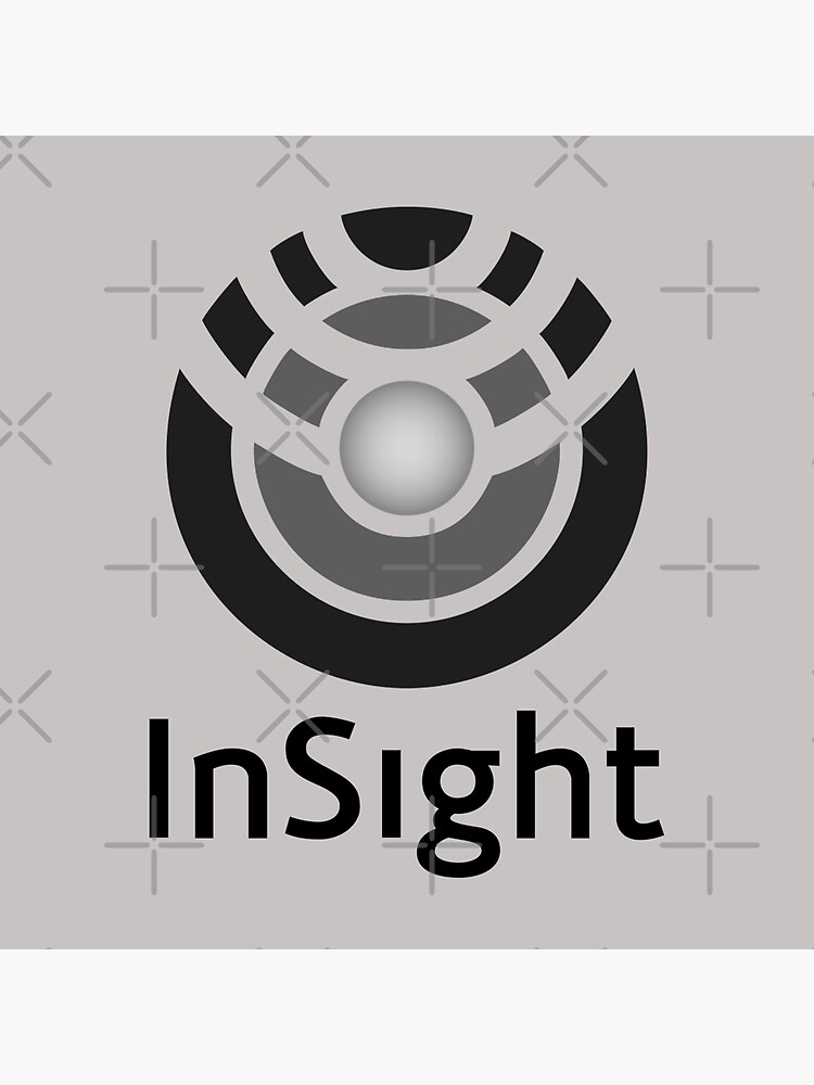 "InSight Mission Logo - black and white" Photographic Print for Sale by ...