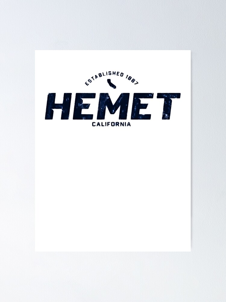 "Hemet California CA Vintage Athletic Navy Sports Logo" Poster for Sale ...