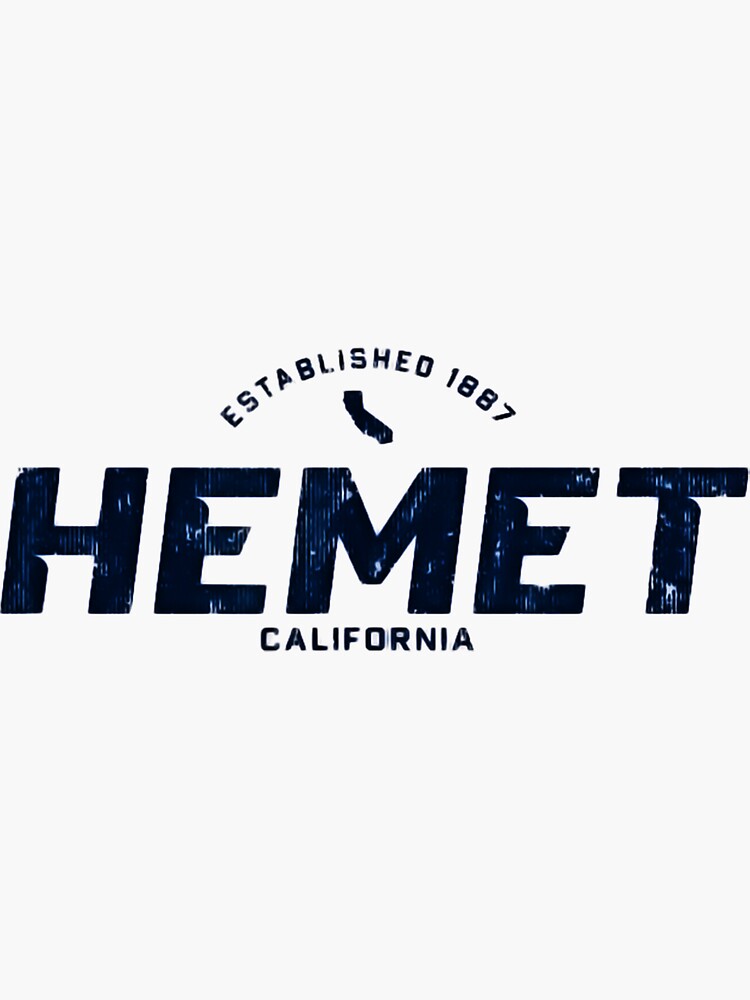 "Hemet California CA Vintage Athletic Navy Sports Logo" Sticker for ...
