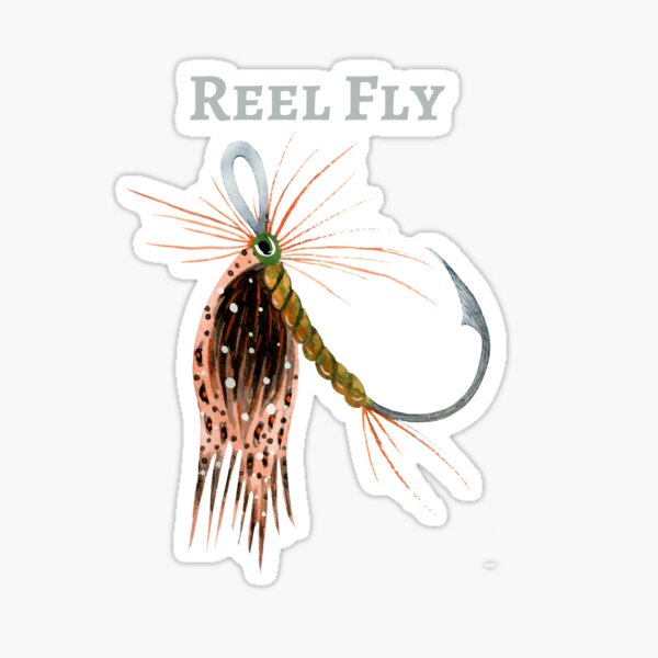 "Reel Fly Fishing Lure" Sticker by CulverCrafts | Redbubble