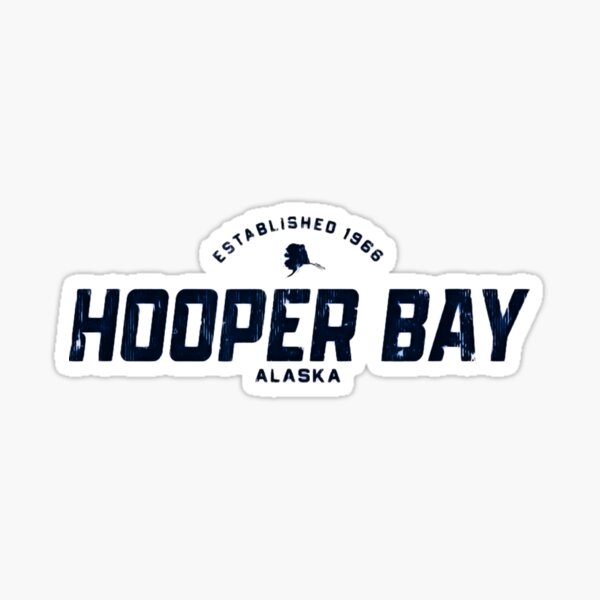 "Hooper Bay Alaska AK Vintage Athletic Navy Sports Logo" Sticker for ...