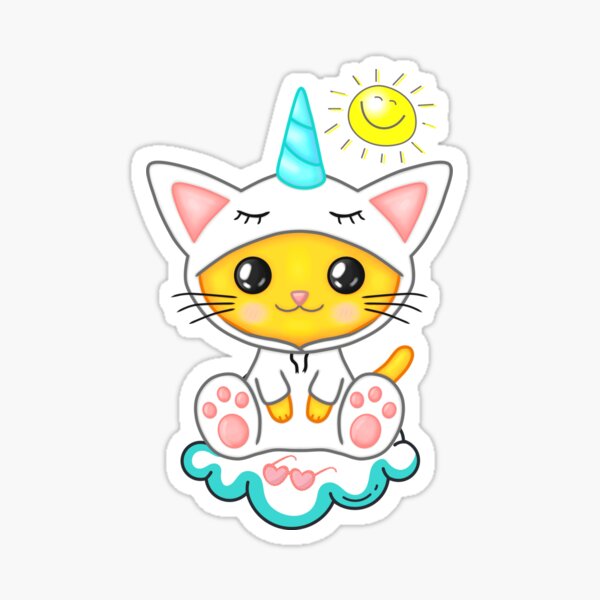 "Im a Cute Unicat" Sticker for Sale by The-Sticker-Hub | Redbubble