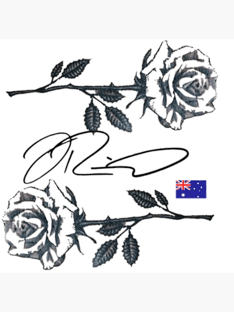 "Danny Ricciardo signature plus tattoo" Poster for Sale by annamsilva ...