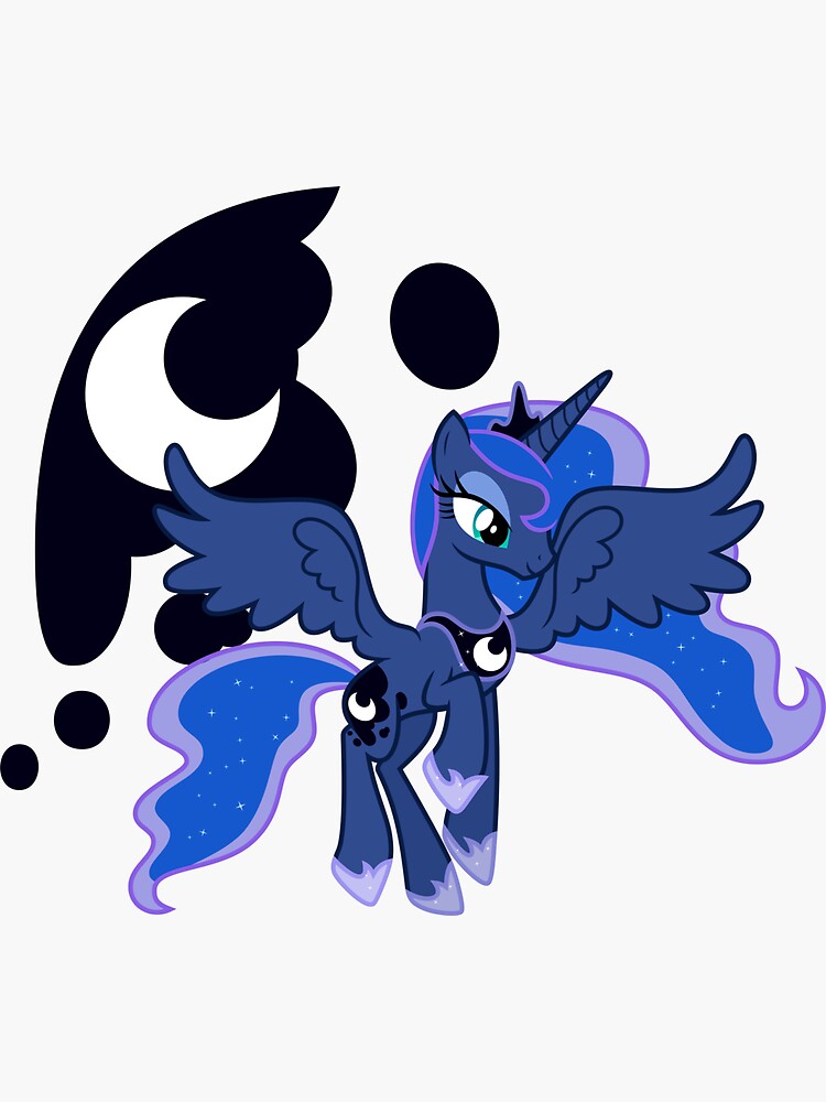 "Princess Luna and Cutie Mark" Sticker for Sale by CGWolf13 | Redbubble