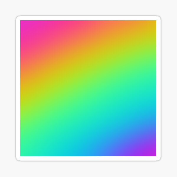 Sticker « Superbe dégradé arc-en-ciel brillant en diagonale », par ...