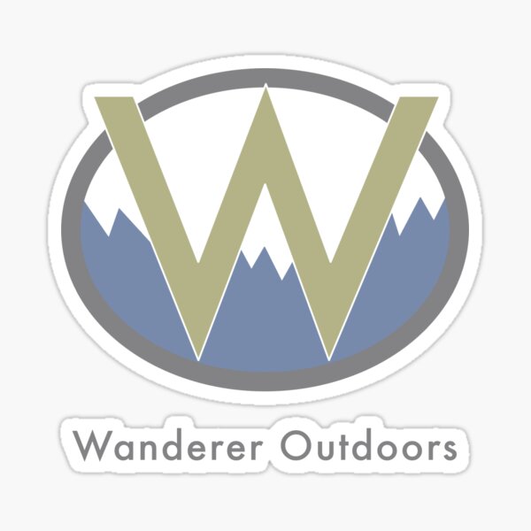 "Wanderer Outdoors Classic Logo" Sticker for Sale by Wanderer-Co ...
