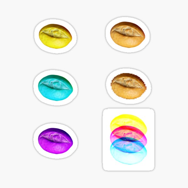 "Bolillo Bread Stickers Rainbow Neon Pixel Pack" Sticker for Sale by ...