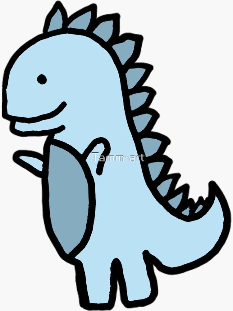 "Blue dinosaur" Sticker for Sale by Tamm-art | Redbubble