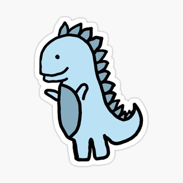 "Blue dinosaur" Sticker for Sale by Tamm-art | Redbubble