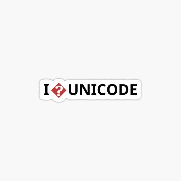 "I UNICODE, Missing question mark, Funny humor programmer" Sticker for ...