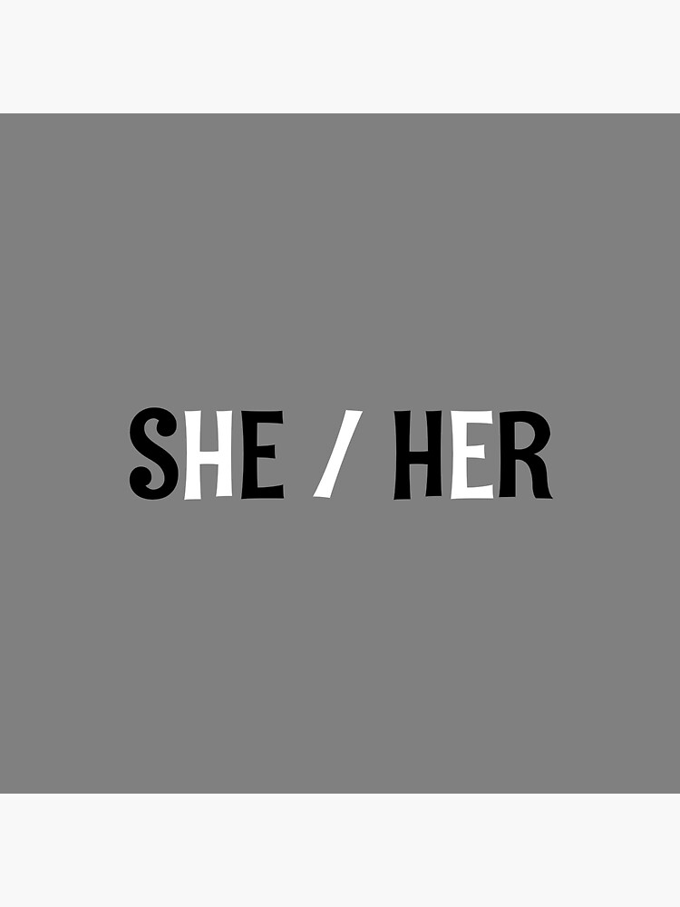 "Pronouns She/ Her" Sticker by yoonouuh | Redbubble