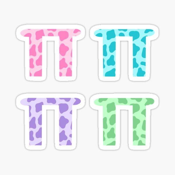 "Pi - Cow Print Variety Pack" Sticker for Sale by CamilleAlbers | Redbubble