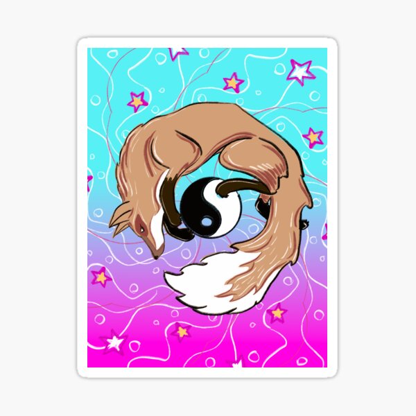 "Kitsune, Wild Party" Sticker for Sale by matterzp | Redbubble