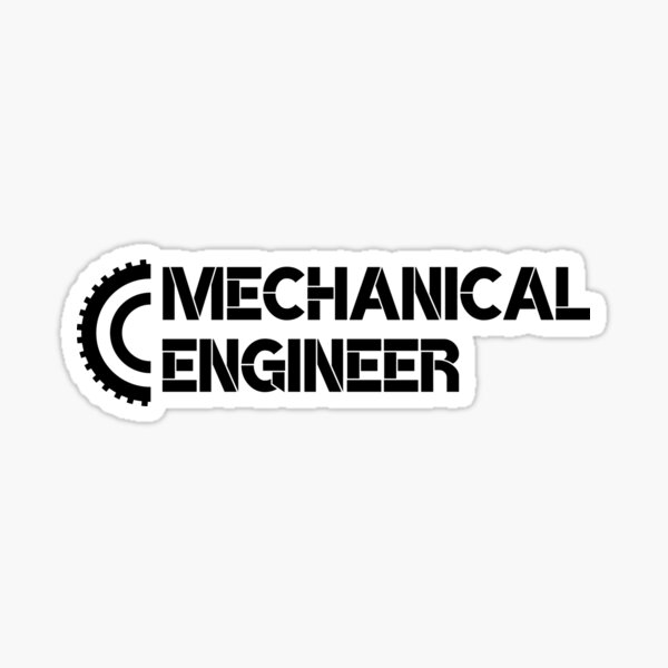 "Mechanical Engineer Black And White" Sticker for Sale by arndesign ...