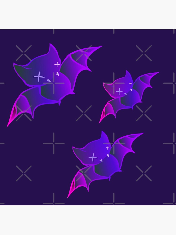 "bats flying dark neon cute bat" Poster by MiraNomegusta | Redbubble