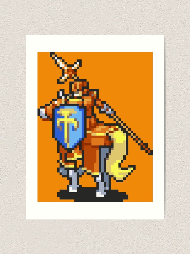 "Paladin Fighting Sprite" Art Print for Sale by The Sprite Guy | Redbubble