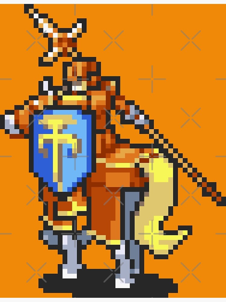 "Paladin Fighting Sprite" Art Print for Sale by The Sprite Guy | Redbubble