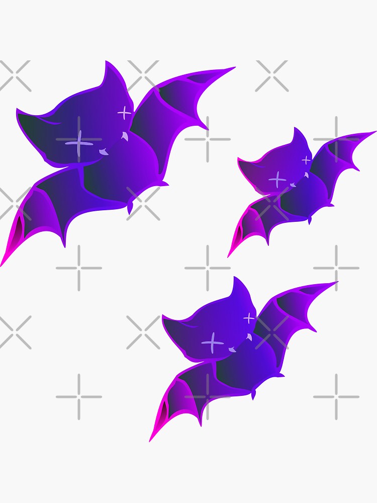 "bats flying dark neon cute bat" Sticker for Sale by MiraNomegusta ...