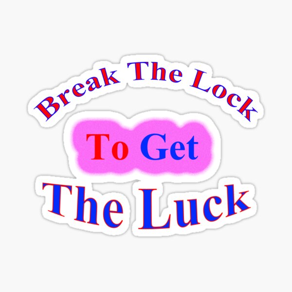"Break The Lock" Sticker for Sale by KOKO-World-Shop | Redbubble