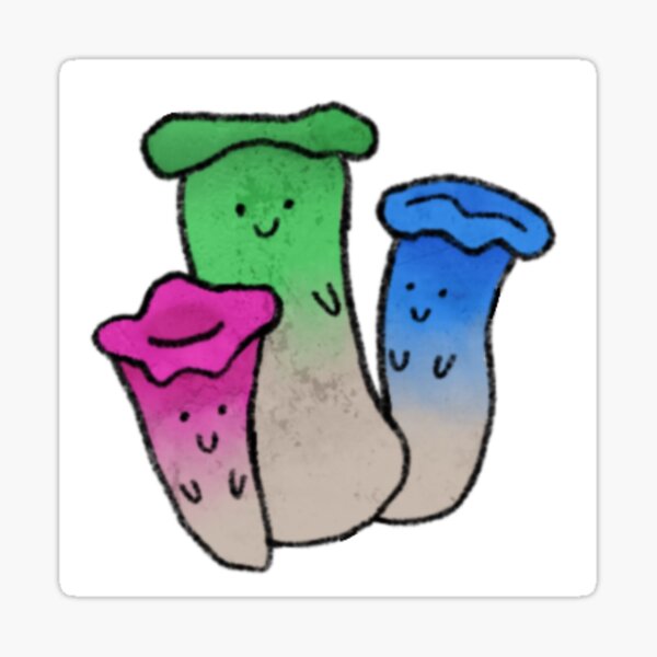 "Polyamory Pride Flag Mushroom" Sticker for Sale by RobotMonkeyInk ...