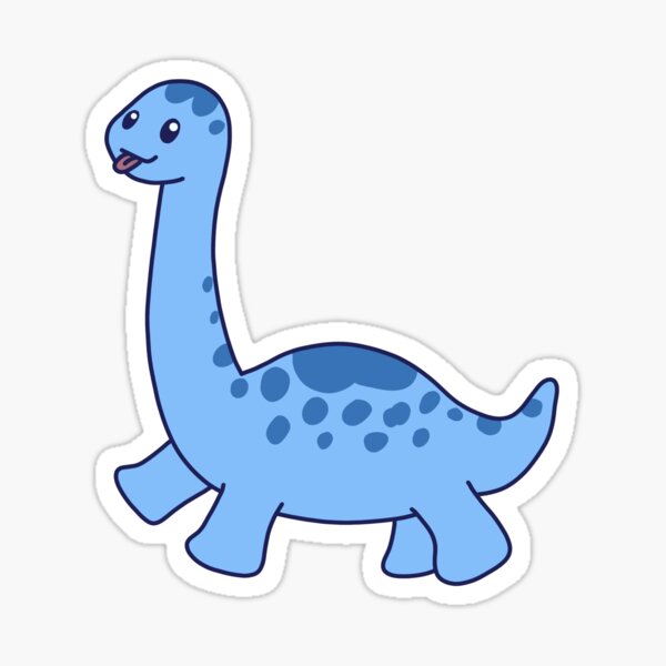 "Cute blue dinosaur" Sticker for Sale by NatHui | Redbubble