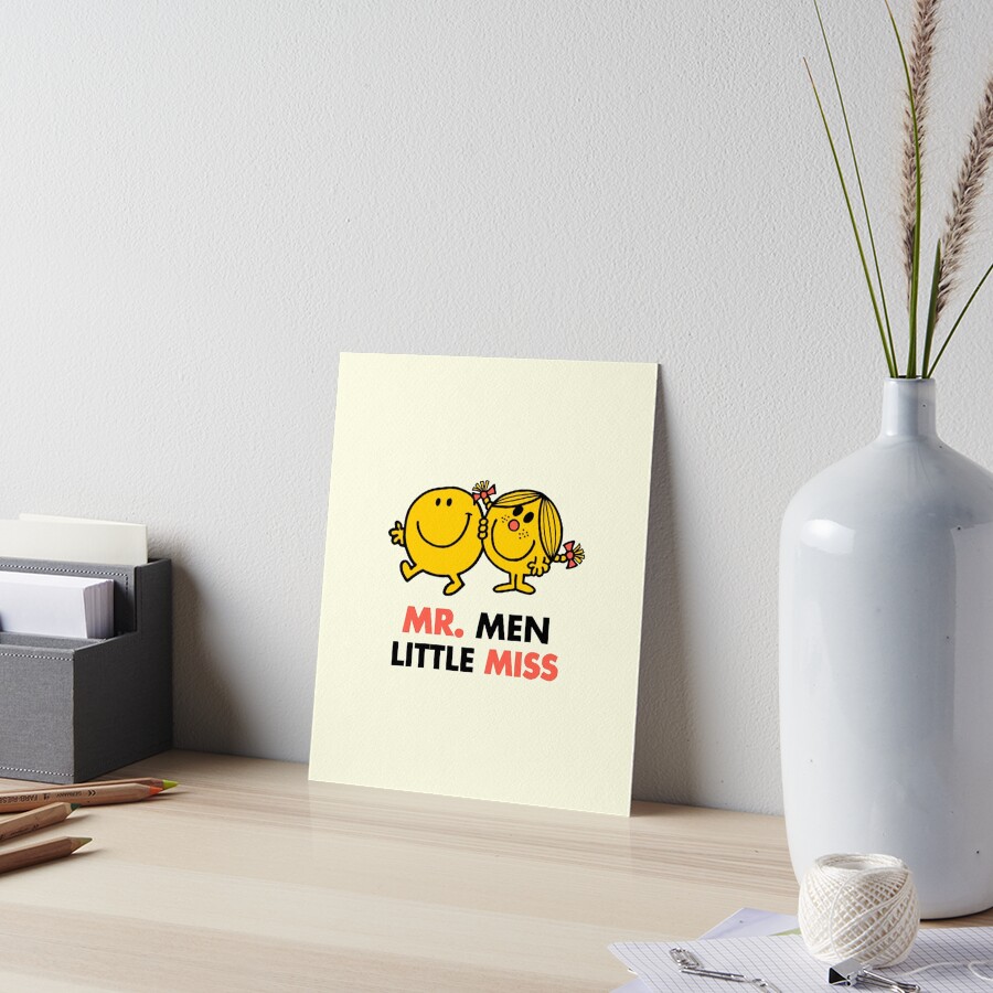 "MR. MEN LITTLE MISS." Art Board Print by PASIONstyle | Redbubble