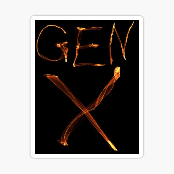 "GEN X Eternal Flame" Sticker for Sale by tjwdraws | Redbubble