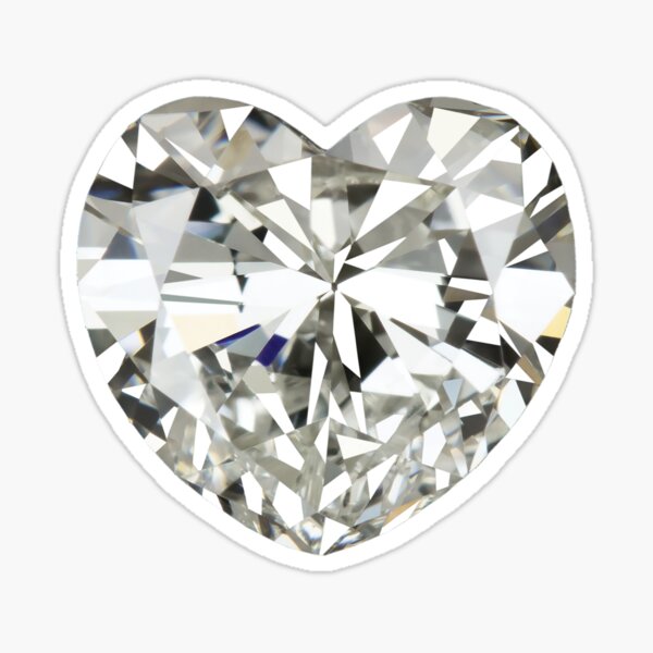 "heart shape diamond no.1 | Photo" Sticker for Sale by QueenofCarbon ...