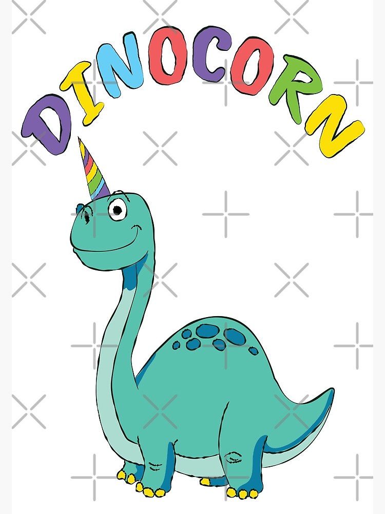"Dinocorn Cute Mixed Animal of Dinosaur And Unicorn Mythical Creatures ...