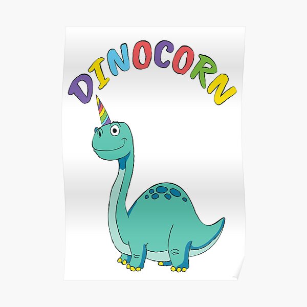 "Dinocorn Cute Mixed Animal of Dinosaur And Unicorn Mythical Creatures ...