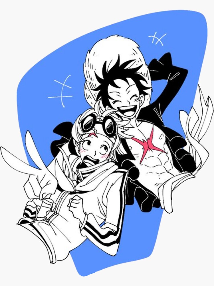 Pegatina «Luffy y Coby» de Cursed-Teemo | Redbubble