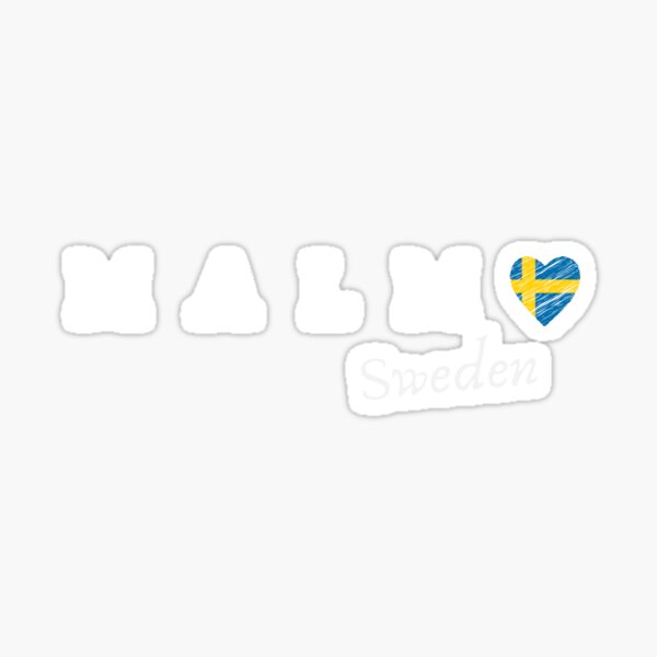 "Malmo flag Sweden" Sticker for Sale by eka123 | Redbubble