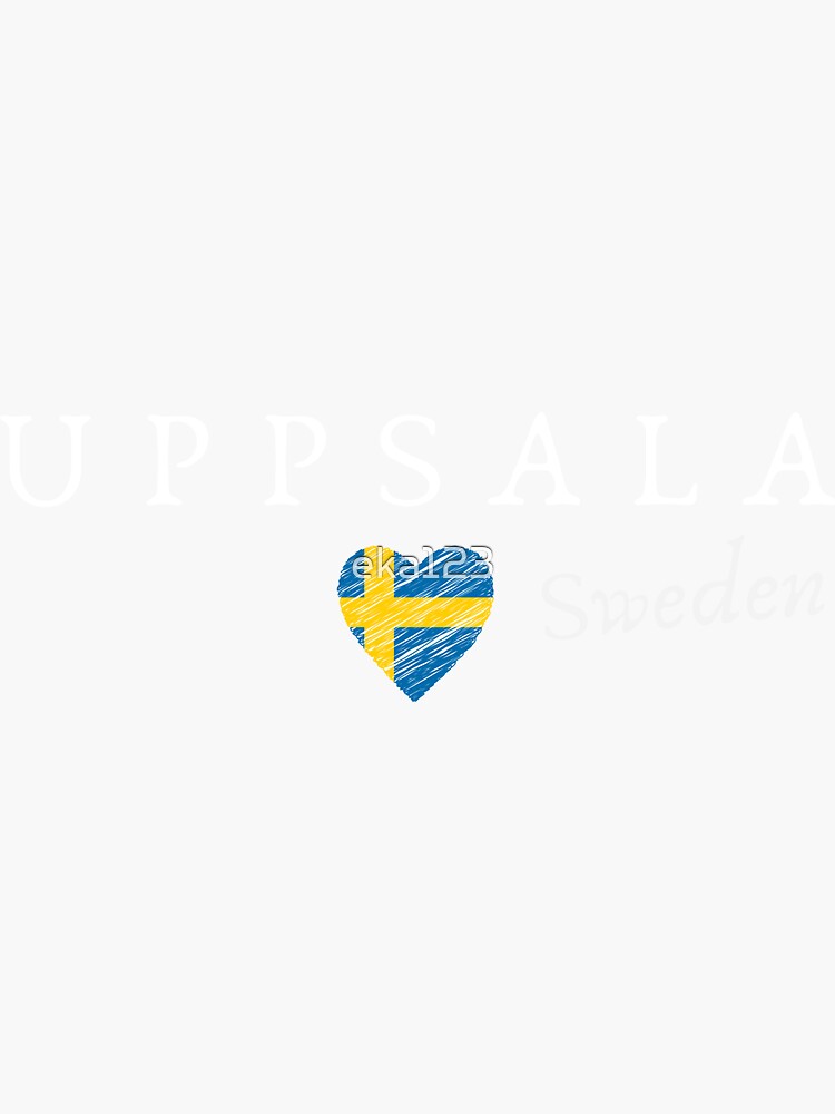 "Uppsala flag Sweden" Sticker for Sale by eka123 | Redbubble