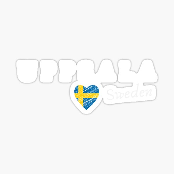 "Uppsala flag Sweden" Sticker for Sale by eka123 | Redbubble