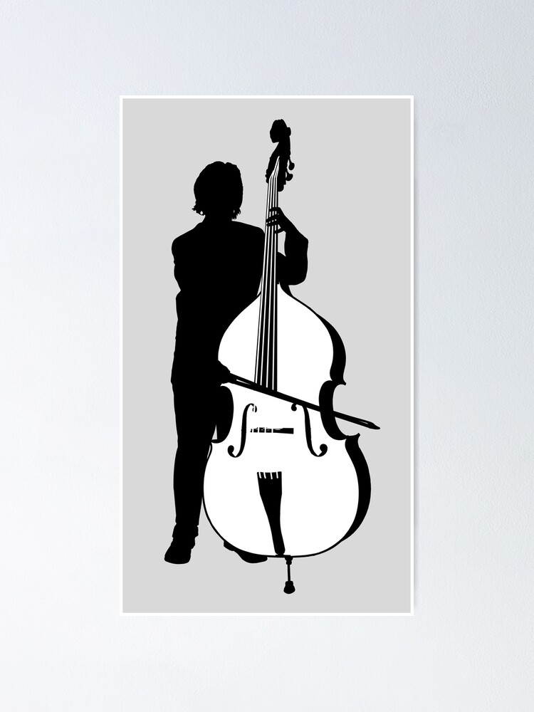 "String Bass Musician" Poster for Sale by Vistascribe | Redbubble