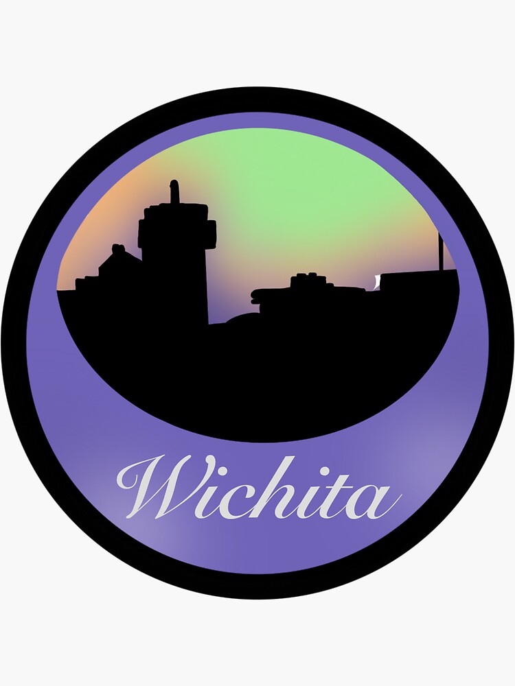"Skyline of Wichita Kansas " Sticker for Sale by LambArts | Redbubble